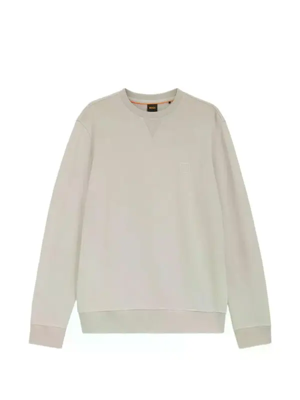 BOSS Crew-neck Sweatshirt With Logo Detail - Neutrals