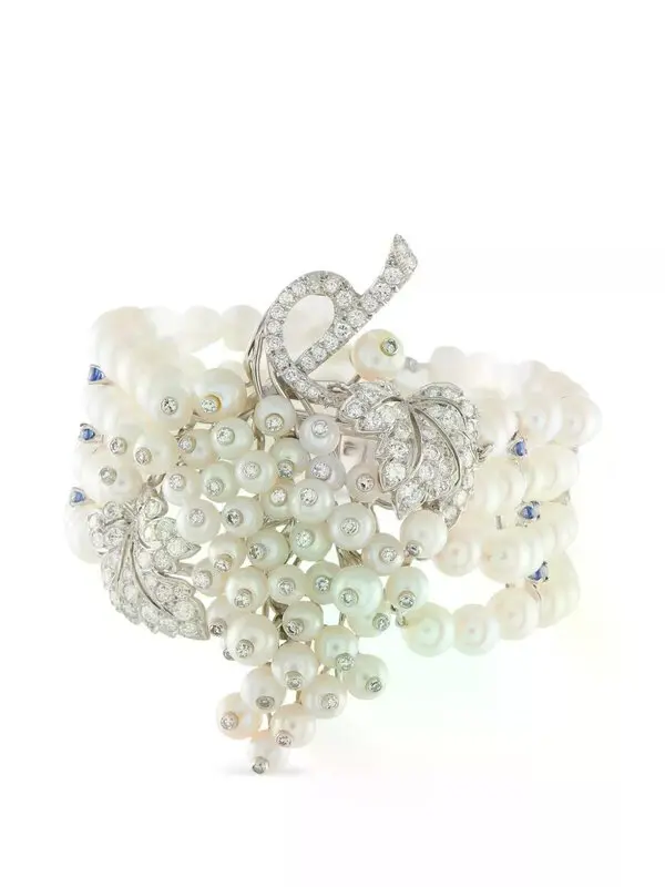 LB EXCLUSIVE Leaf-motif Multi-stone Bracelet - Silver