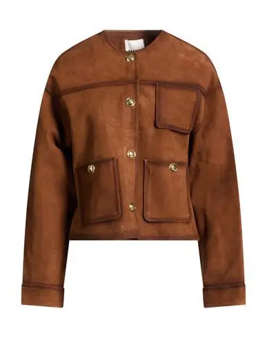 Sandro Suede Lambskin Jacket - Brown