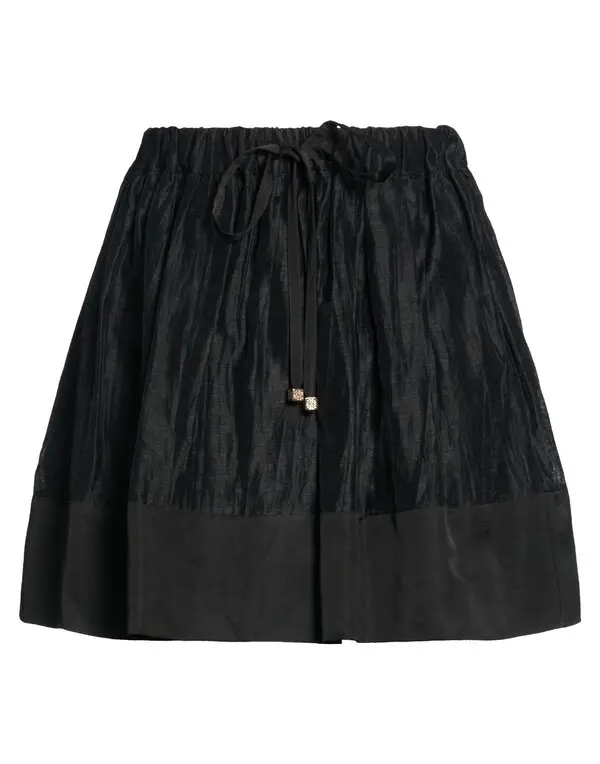 Sandro Mini Flared Skirt With Satin Trims