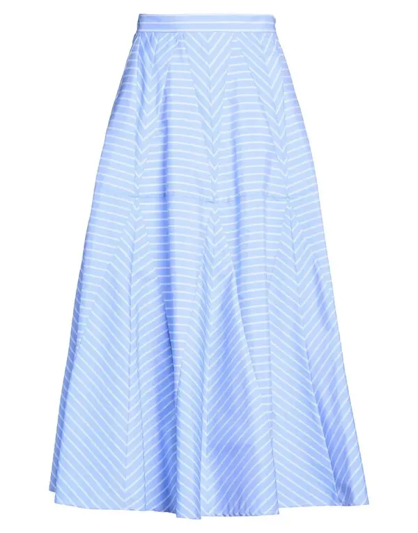 Sandro Flared Striped Poplin Midi Skirt