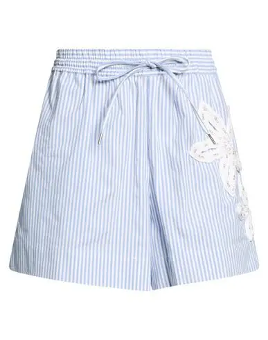 Sandro Striped Cotton Blend Shorts With Crystal Embellishments
