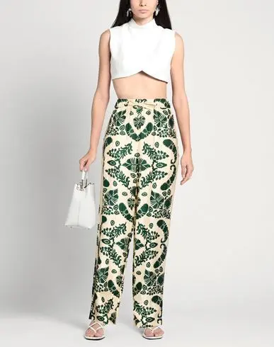 Sandro Floral Print Taffeta Straight Leg Pants