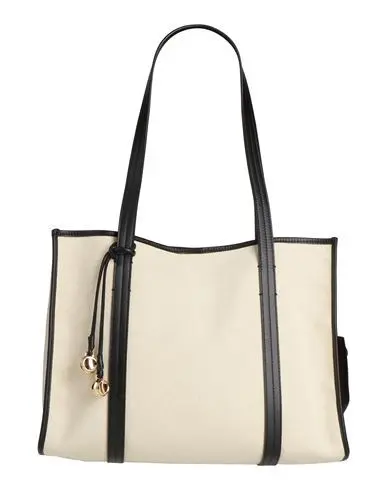 Sandro Shopper Bag Cream Cotton, Cowhide - White