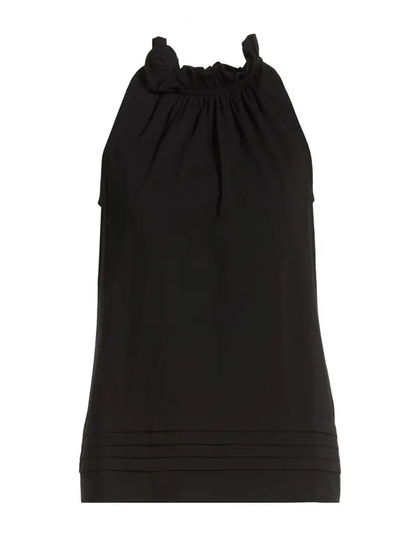 Alpha Studio Gathered Halterneck Top - Black