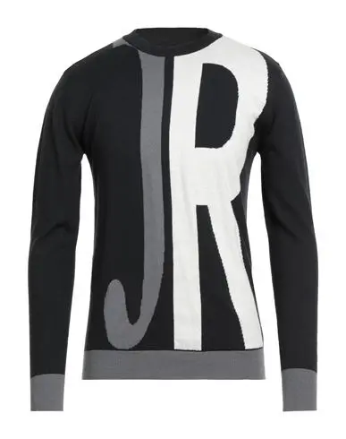 John Richmond Sweater In Cotton And Merino Wool - Black