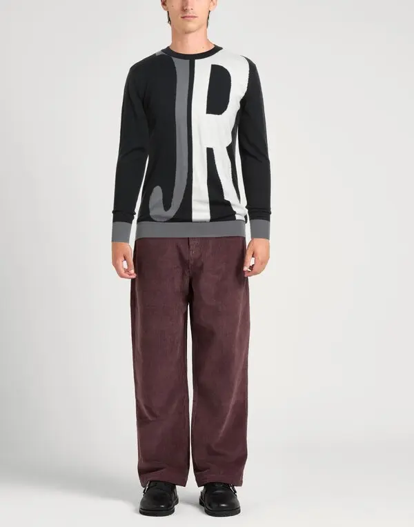 John Richmond Sweater In Cotton And Merino Wool - Black