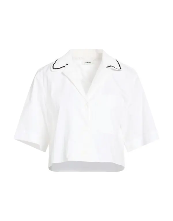 Sandro Cotton Camp Collar Shirt