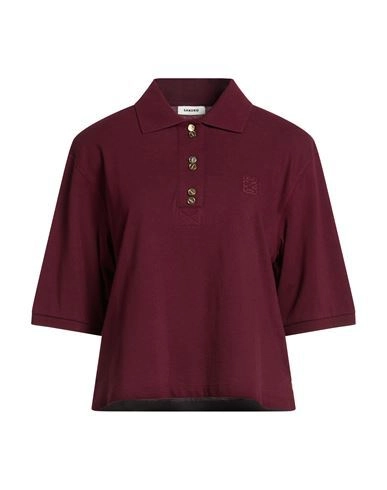 Sandro Piqué Polo Shirt With Buttoned Neckline