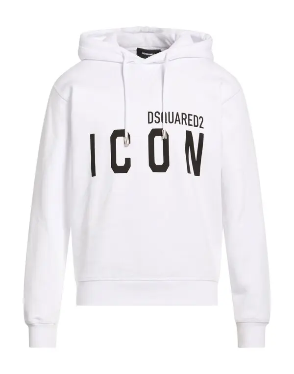 Dsquared2 Cotton Fleece Icon Hoodie - White