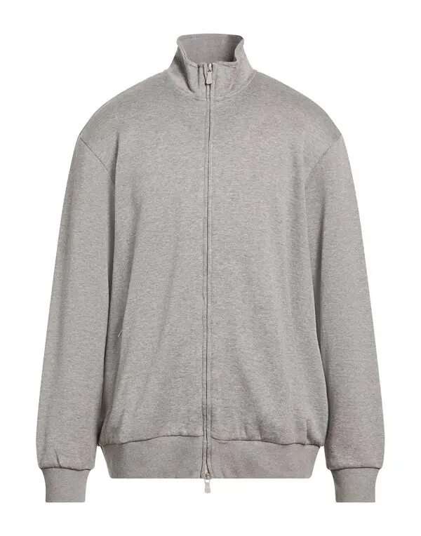 Eleventy Lightweight Cotton-polyamide Zip-up Sweatshirt - Grey
