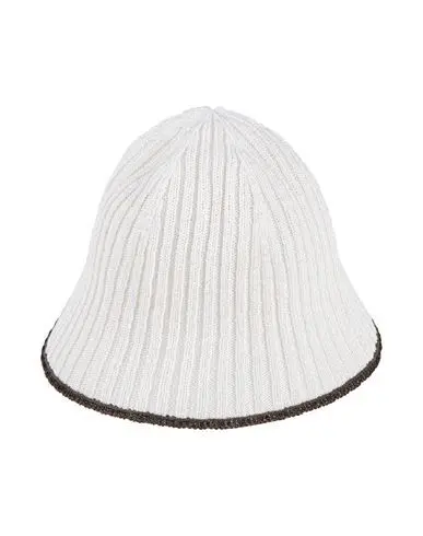 Brunello Cucinelli Intarsia-knit Beanie - White