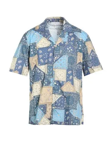 MANUEL RITZ Shirt Size Cotton, Elastane - Navy