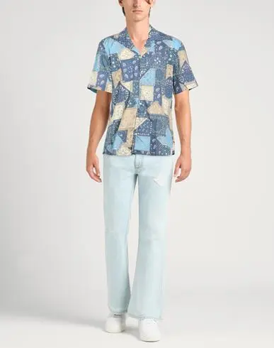 MANUEL RITZ Shirt Size Cotton, Elastane - Navy