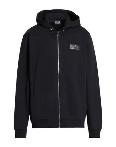 EA7 Cotton Blend Jersey Sweatshirt - Black