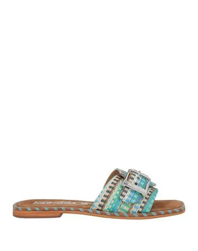 COLORS OF CALIFORNIA Monoband Raffia Slides - Blue