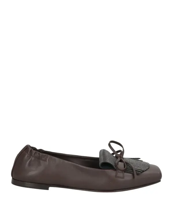 Brunello Cucinelli Leather Loafers With Appliqués
