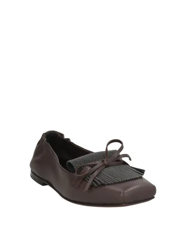 Brunello Cucinelli Leather Loafers With Appliqués