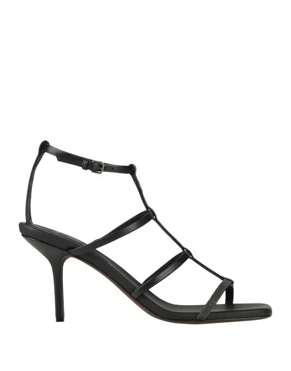 Brunello Cucinelli Leather Gladiator Sandals