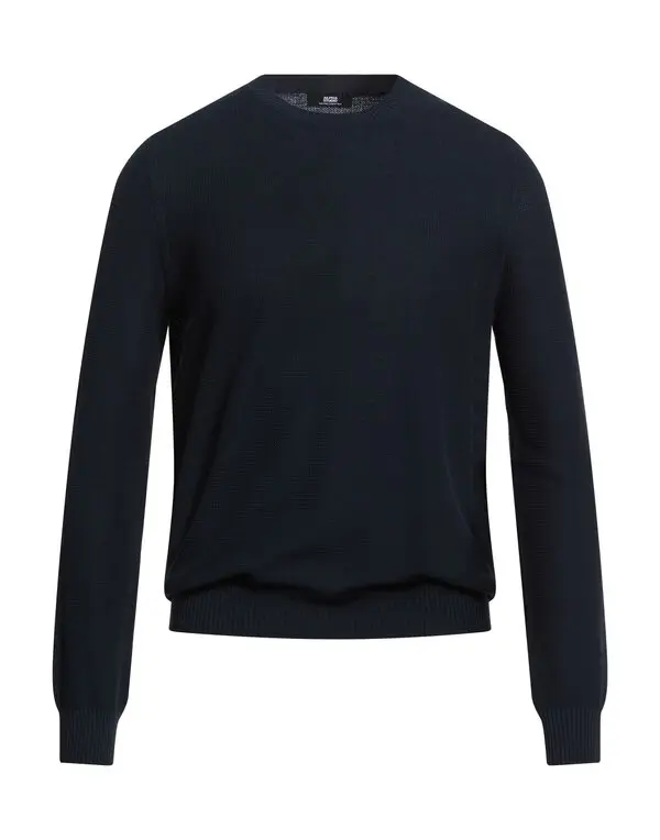 Alpha Studio Fine Essentials Sea Island Cotton Sweater - Navy