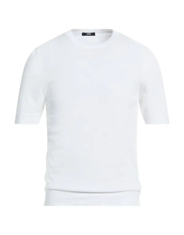 Alpha Studio Fine Essentials Sea Island Cotton Sweater - White