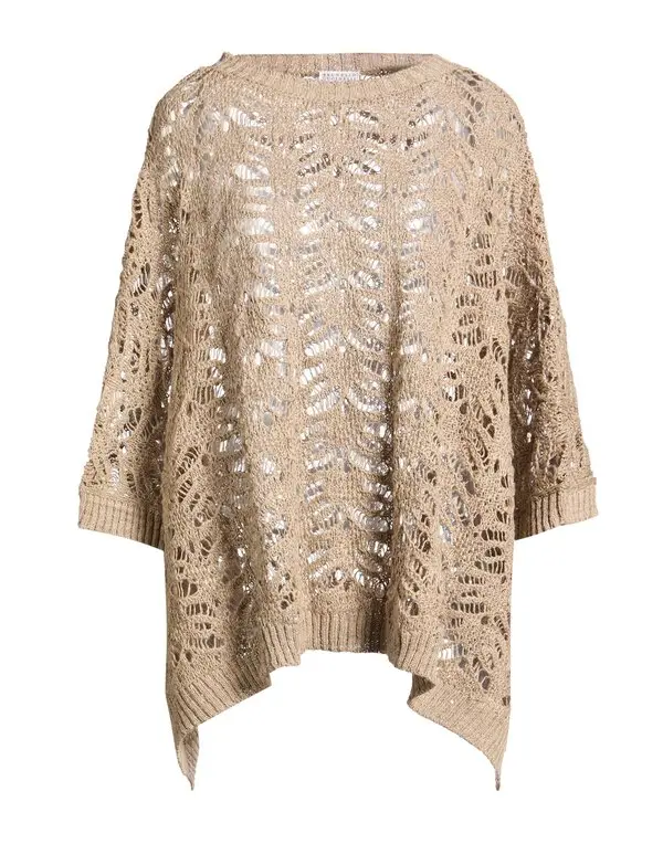 Brunello Cucinelli Sweater In Linen, Polyester, And Silk