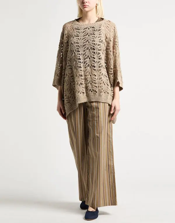 Brunello Cucinelli Sweater In Linen, Polyester, And Silk