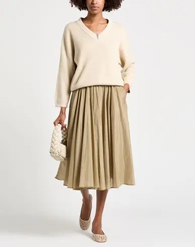 Brunello Cucinelli Cotton Sweater With Brass Embellishments