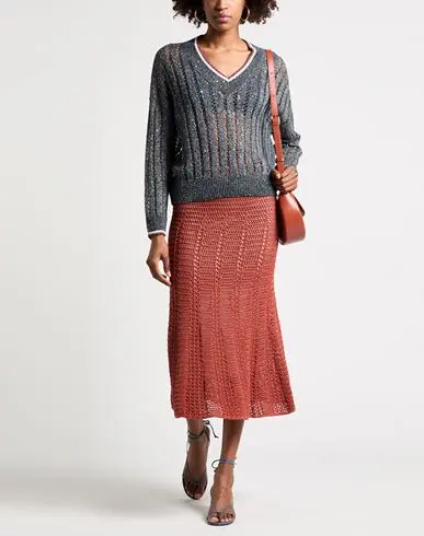 Brunello Cucinelli Crochet-knit Mélange Sweater