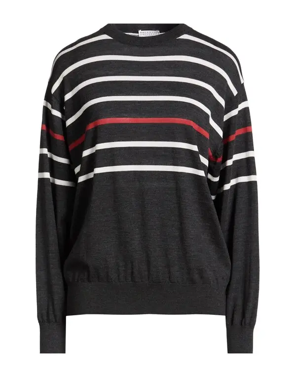 Brunello Cucinelli Striped Virgin Wool And Cashmere Sweater