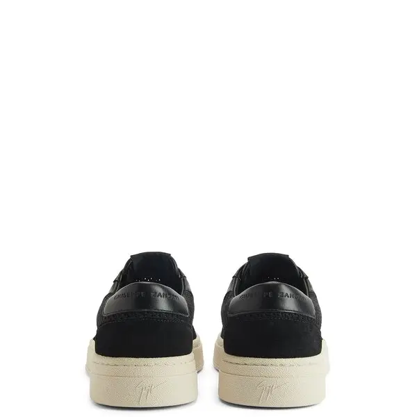 GIUSEPPE ZANOTTI Multi-material Low-top Sneaker - Black