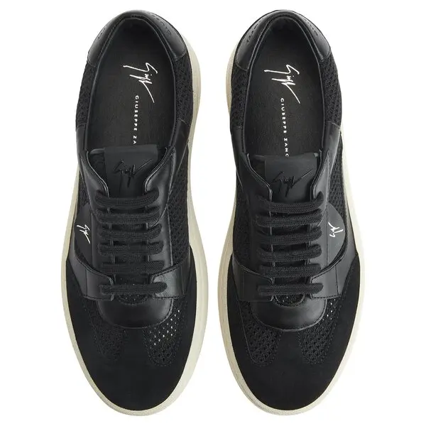 GIUSEPPE ZANOTTI Multi-material Low-top Sneaker - Black