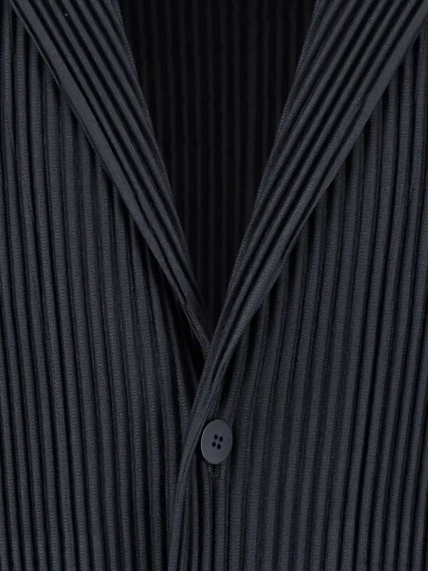 Issey Miyake Pleated Single-breasted Blazer - Black