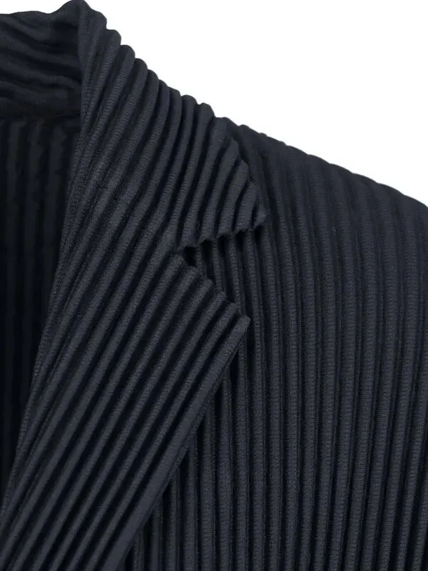 Issey Miyake Pleated Single-breasted Blazer - Black