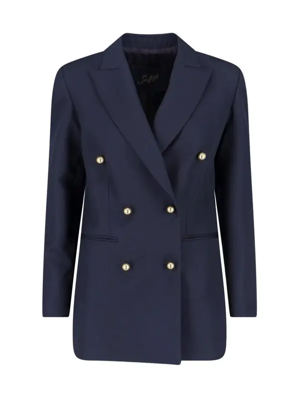 Seafarer Double-breasted "betty" Blazer - Blue