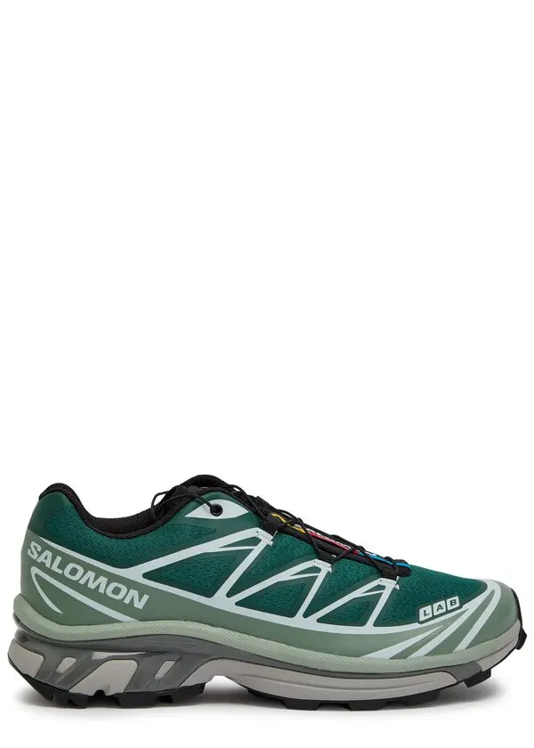 SALOMON Xt-6 Panelled Mesh Sneakers - Green