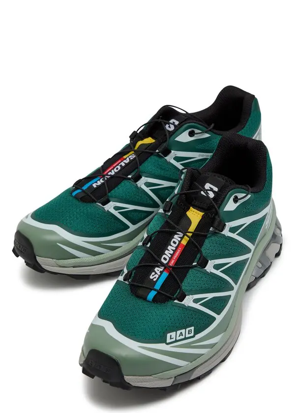 SALOMON Xt-6 Panelled Mesh Sneakers - Green