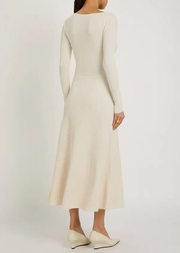 Maria Mcmanus Ribbed-knit Midi Dress