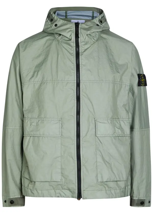 Stone Island Membrana 3l Tc Hooded Jacket - Sage