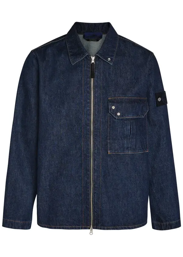 Stone Island Denim Overshirt - Blue