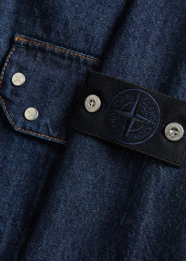 Stone Island Denim Overshirt - Blue