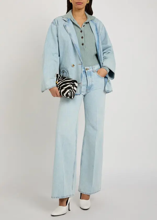 BLAZÉ MILANO Maline Flared-leg Jeans - Light Blue