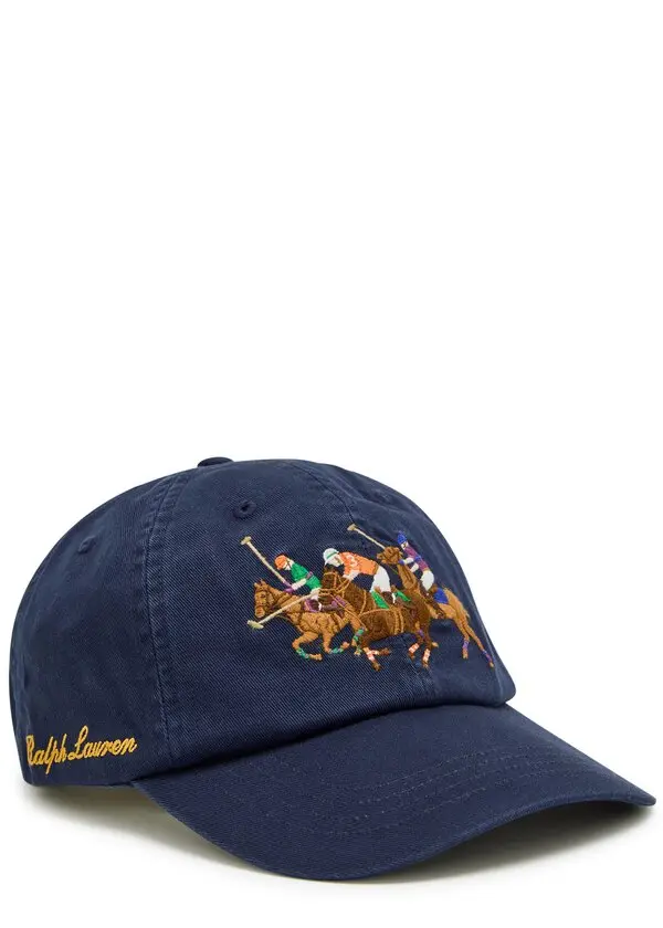 Polo Ralph Lauren Embroidered Cotton Cap - Navy