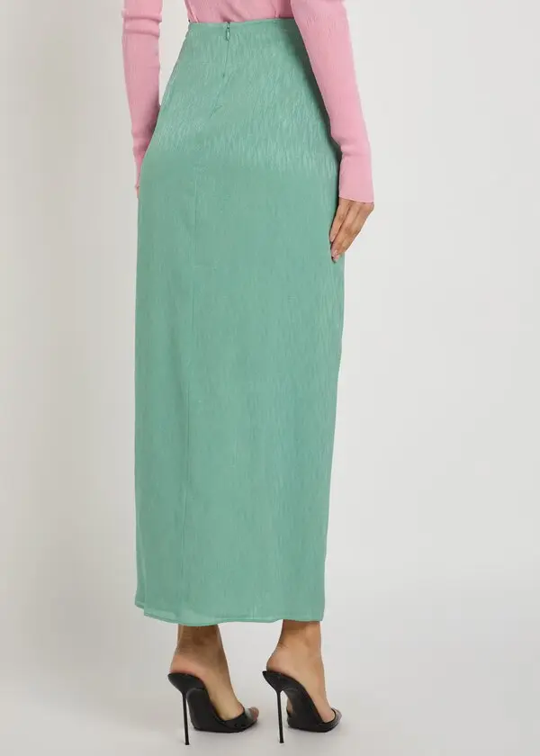 BLAZÉ MILANO Konik Twist Silk Maxi Skirt