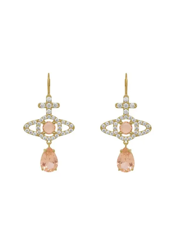 VIVIENNE WESTWOOD Olympia Pavé Drop Earrings - Gold