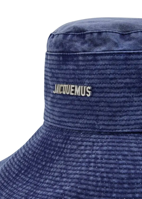 Jacquemus Flocked Denim Bucket Hat - Blue
