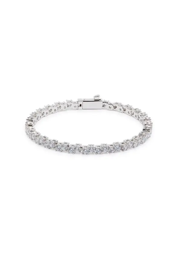 CERNUCCI Crystal-embellished Tennis Bracelet - Silver