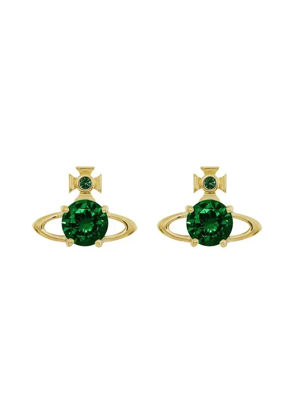 VIVIENNE WESTWOOD Reina Crystal Orb Stud Earrings - Green