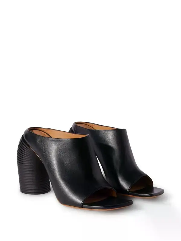 Off-White Open-toe Leather Sandals - Black