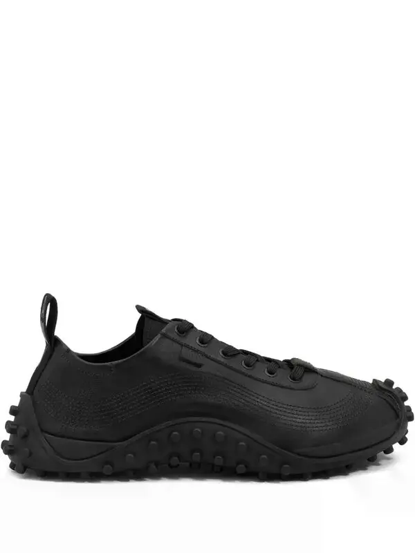 AMI Paris Mirage Leather Lace-up Sneakers - Black